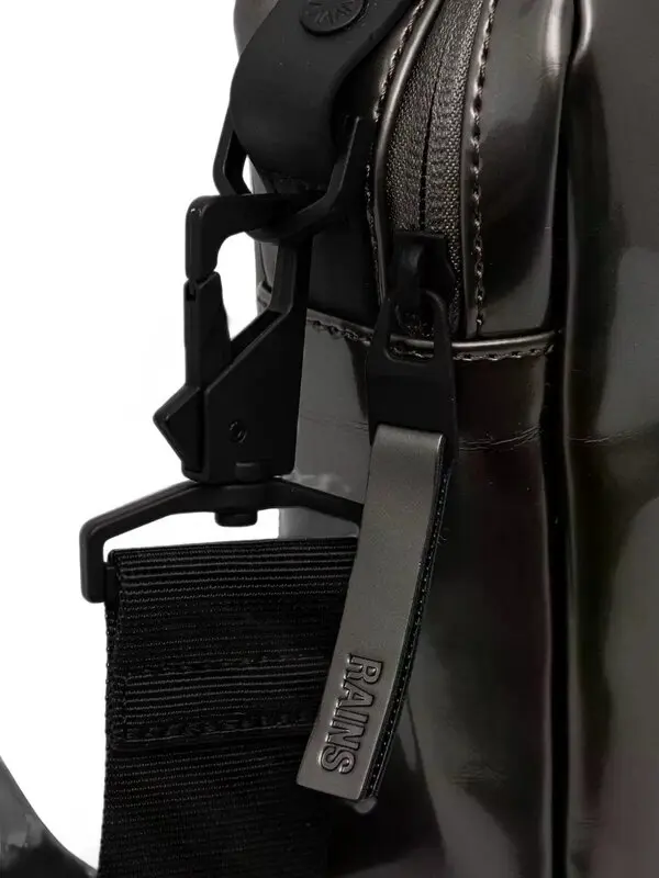 Rains Glossy-finish Logo-embossed Shoulder Bag