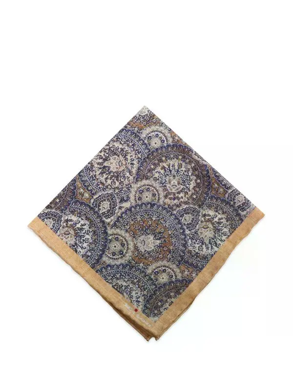 Kiton Paisley-print Silk Square