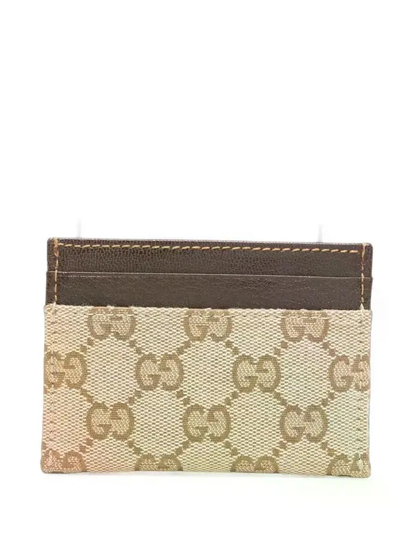 Gucci Horsebit Gg Supreme Card Holder - Neutrals