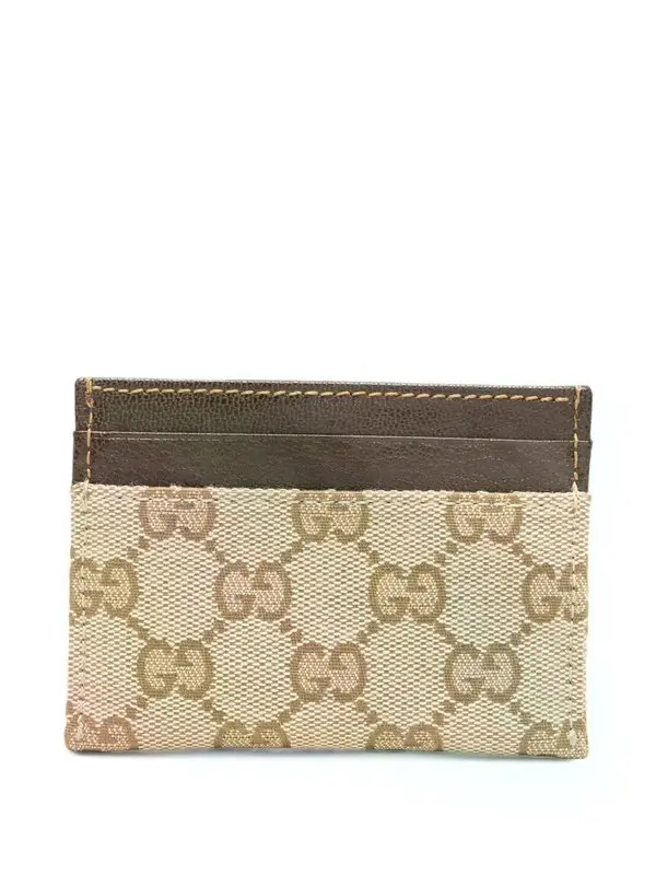 Gucci Horsebit Gg Supreme Card Holder - Neutrals