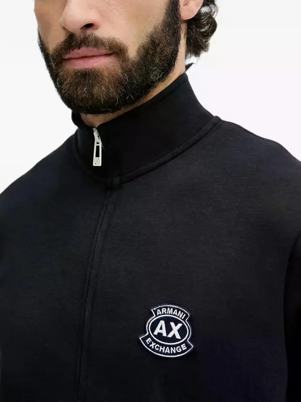 Armani Exchange Logo-patch Zip-up Sweater
