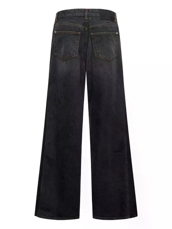 John Richmond Distressed Wide Leg Jeans
