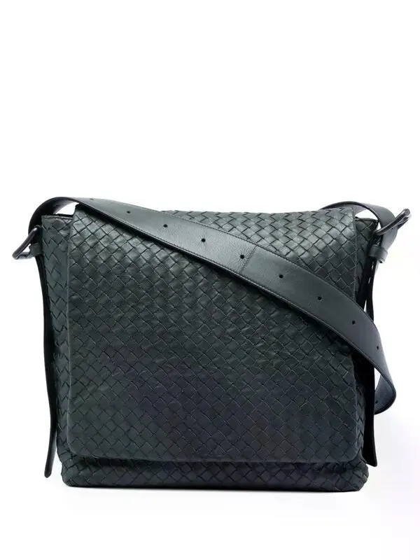 Bottega Veneta 2012-2026 Nappa Intrecciato Messenger Bag Crossbody Bag - Grey