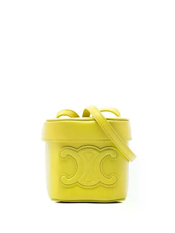 Celine Calfskin Cuir Triomphe Box Bag - Yellow