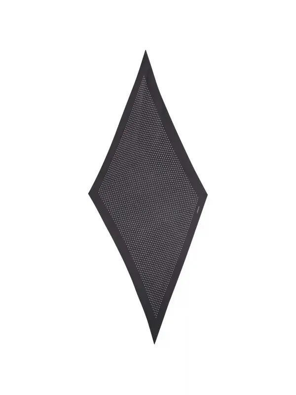 LARDINI Polka Dot-print Diamond Scarf - Black