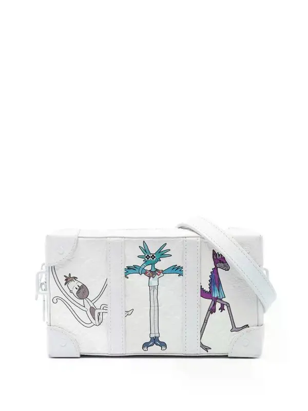 LOUIS VUITTON Monogram Taurillon Soft Trunk Bag - White