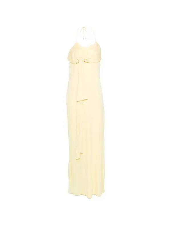 Loewe X Paula's Ibiza Knot-detail Maxi Dress - Yellow