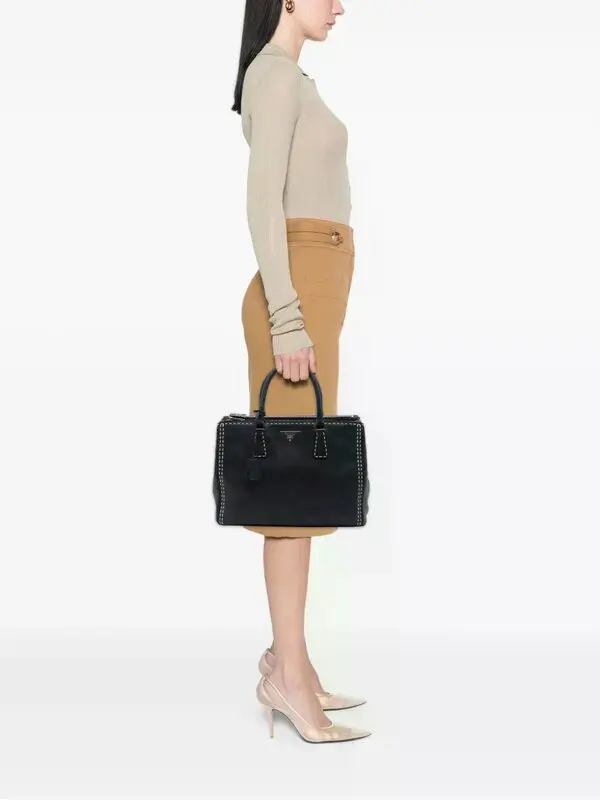 Prada Medium Galleria Double Zip Satchel