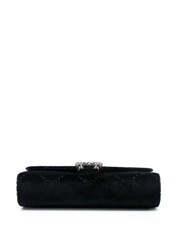 Gucci Gg Velvet Dionysus Wallet On Chain Crossbody Bag - Black