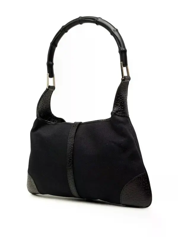 Gucci 20th Century Canvas Bamboo Jackie Hobo Bag