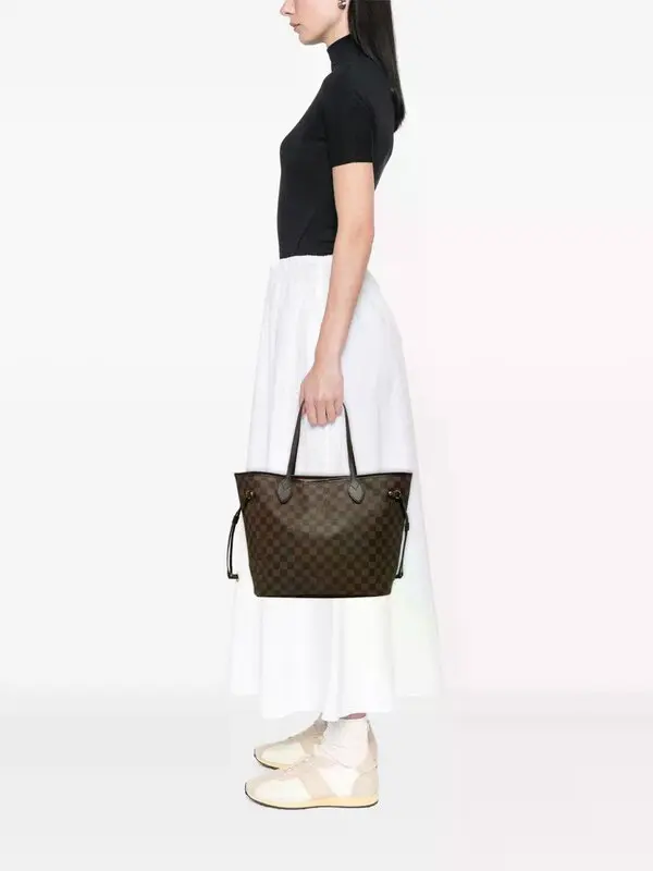 LOUIS VUITTON Damier Ebene Neverfull Mm Tote Bag