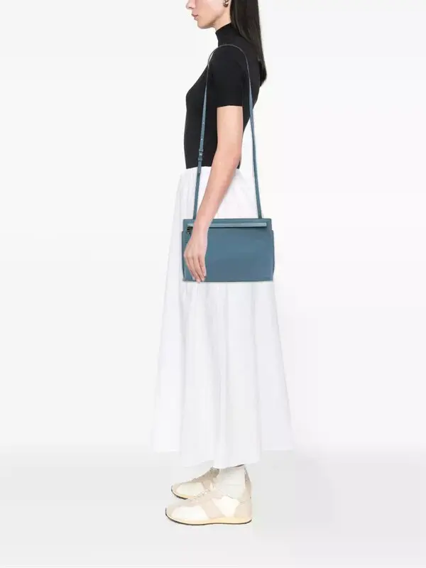 Loewe 2015 Leather Anagram T Pouch Crossbody Bag - Blue