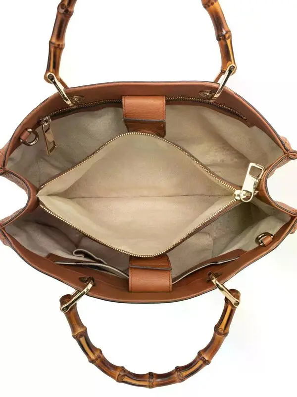 Gucci 2000-2015 Medium Calfskin Bamboo Shopper Satchel