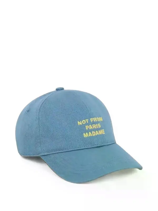 Drole De Monsieur Slogan-print Hat - Blue