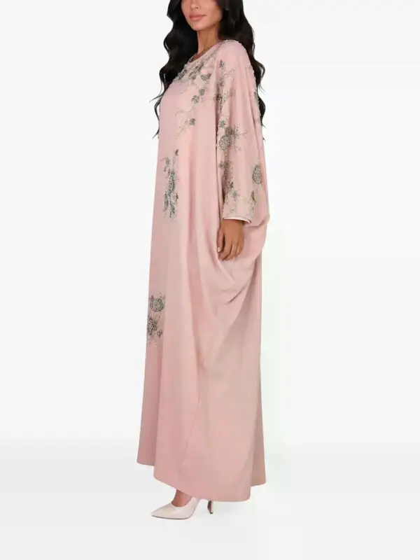 LOODYANA Embroidered Long Sleeve Maxi Kaftan Dress