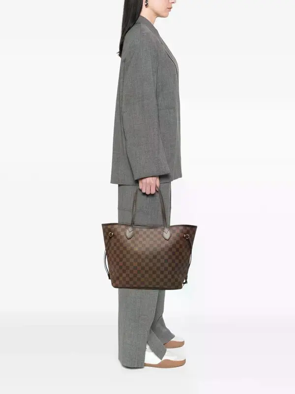 LOUIS VUITTON Damier Ebene Neverfull Mm Tote Bag - Brown