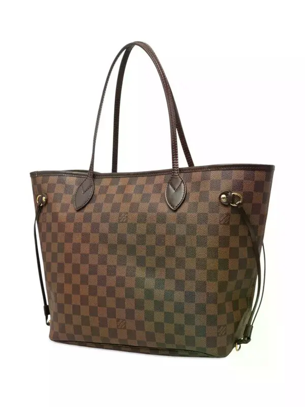 LOUIS VUITTON 2009 Damier Ebene Neverfull Mm Tote Bag
