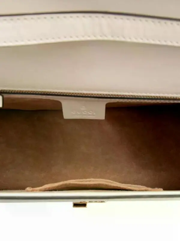Gucci 2016-2026 Medium Calfskin Web Sylvie Top Handle Bag Satchel
