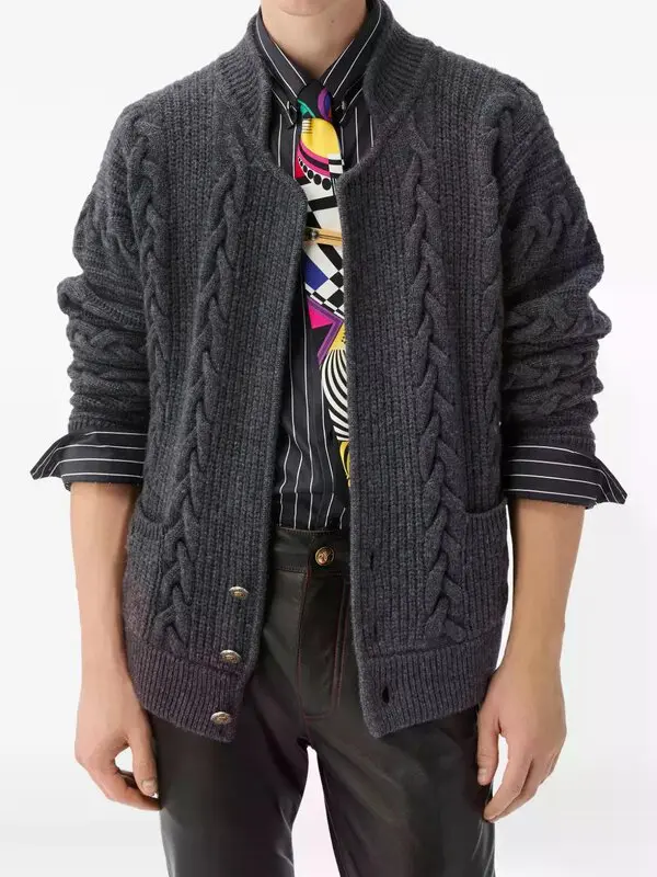 Versace Wool & Cashmere Knit Cardigan
