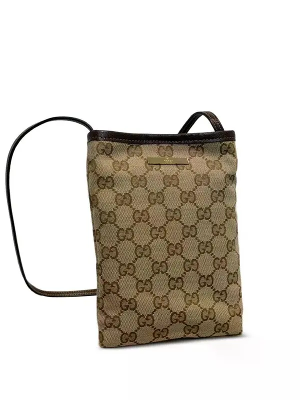 Gucci Gg Supreme Phone Pouch - Neutrals