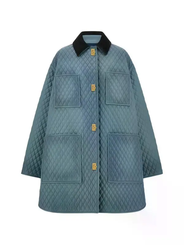 FERRAGAMO Quilted Nappa Blouson - Blue