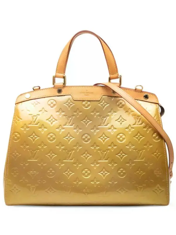 LOUIS VUITTON Monogram Vernis Brea Gm Satchel - Neutrals