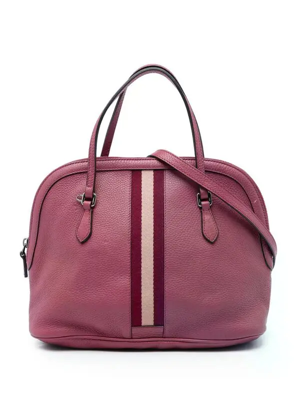 Gucci 2016-2026 Medium Calfskin Web Dome Satchel - Pink
