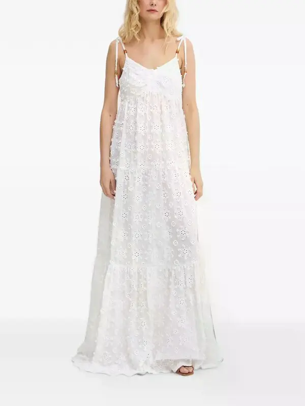 SILVIAN HEACH Broderie Anglaise Maxi Dress - White