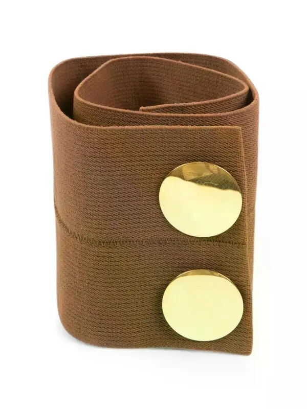 Saint Laurent 1980s Elasticated Belt - Brown
