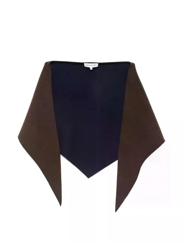 THE FRANKIE SHOP Two-tone Pointed Scarf - Brown