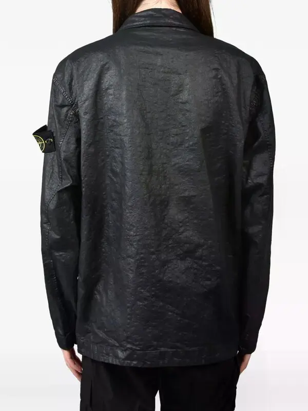Stone Island Garment-dyed Snap-button Shirt