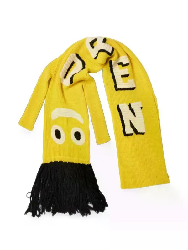DOUBLET Air Dancer Embroidered Scarf - Yellow