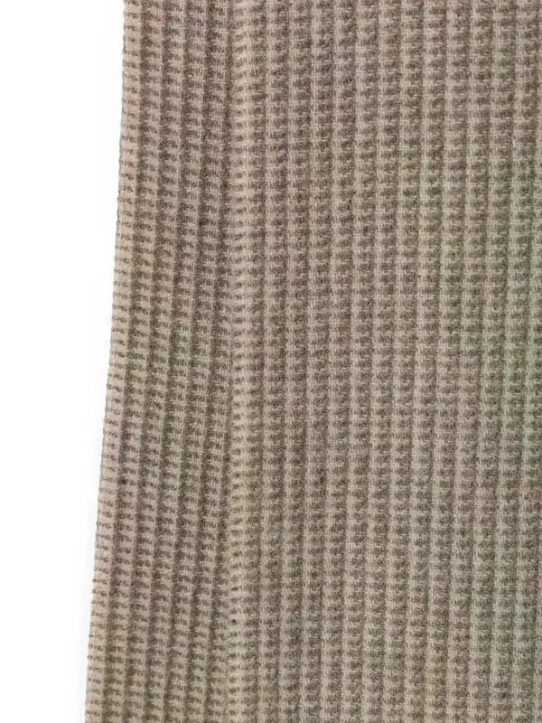 Marc O'polo Waffle-knit Fringed Wool Scarf