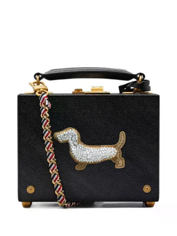 Thom Browne Pebble-grain Hector Micro Attache Case - Black