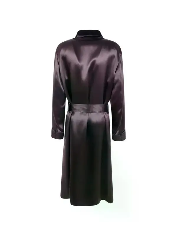 TOM FORD Silk Velvet-trim Dress - Brown