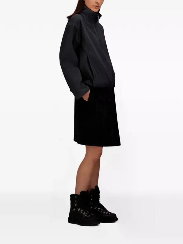 Herno Corduroy Effect High Neck Sweatshirt With Drawstring Hem