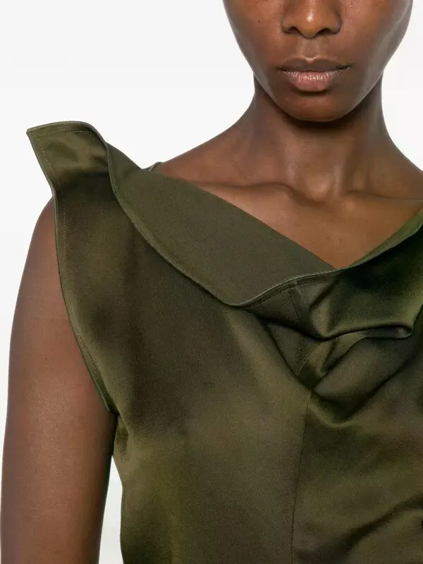 Victoria Beckham Ruffled Asymmetric Dress