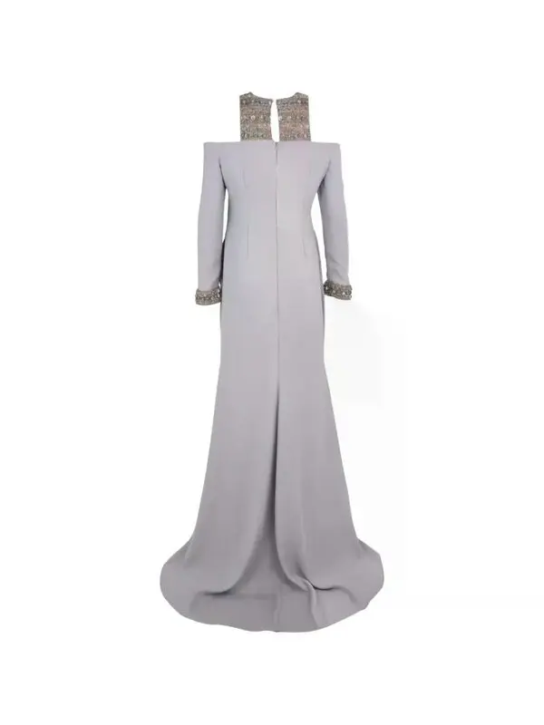 LOODYANA Gladiolus Embellished Off-shoulder Maxi Dress