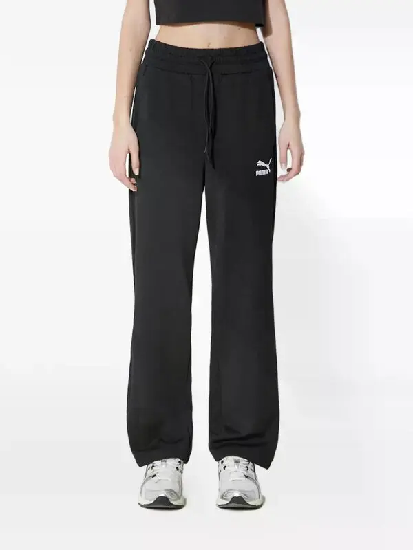 PUMA Logo-embroidered Drawstring Track Pants - Black