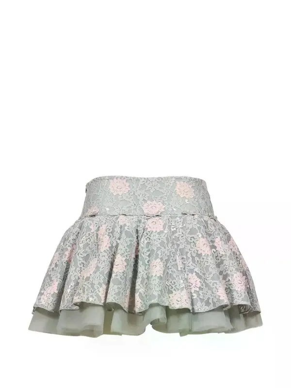MIMI WADE Angelina Floral Lace Mini Skirt
