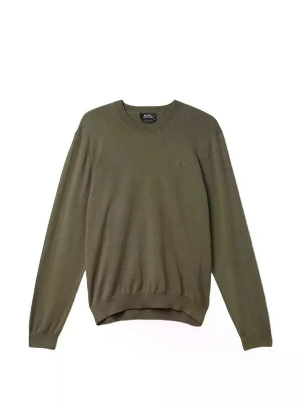 A.p.c. Matt Crew-neck Sweater - Green