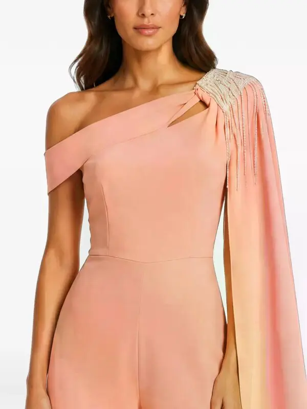 LOODYANA Tassel-embellished One-shoulder Jumpsuit