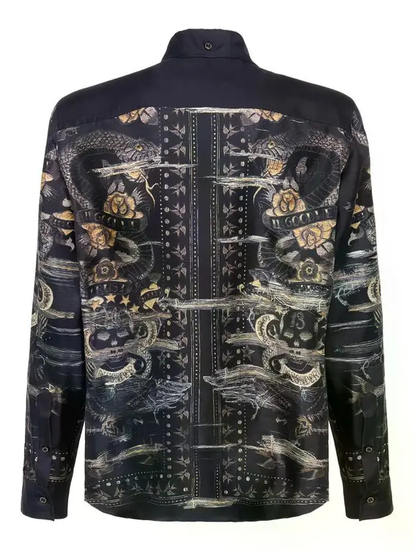 John Richmond Graphic-print Long-sleeved Shirt