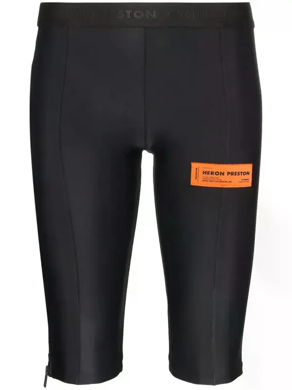 Heron Preston Spandex Logo Patch Bike Shorts - Black