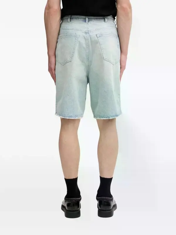 BEAMS Raw-cut Denim Shorts