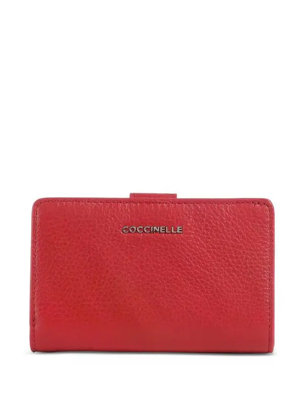 COCCINELLE Logo-plaque Bi-fold Wallet - Red