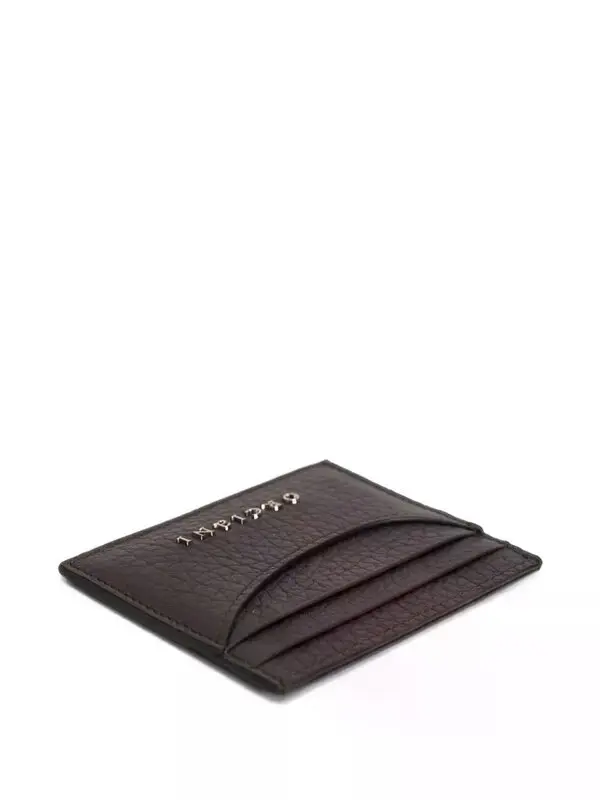 Orciani Logo-plaque Pebbled-leather Cardholder