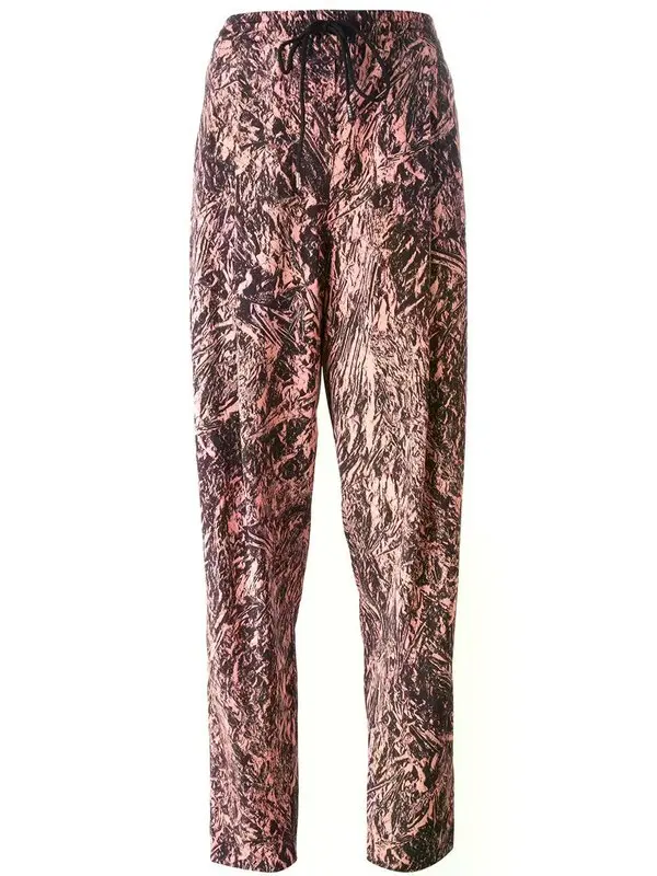 Alexander McQueen Fanzine Foil Print Trousers - Black