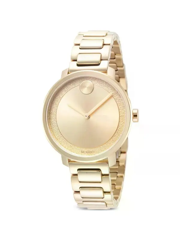 Movado Round-face 34mm Watch - Gold