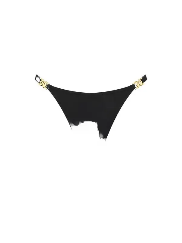NILI LOTAN Chain Detail Bikini Bottoms - Black